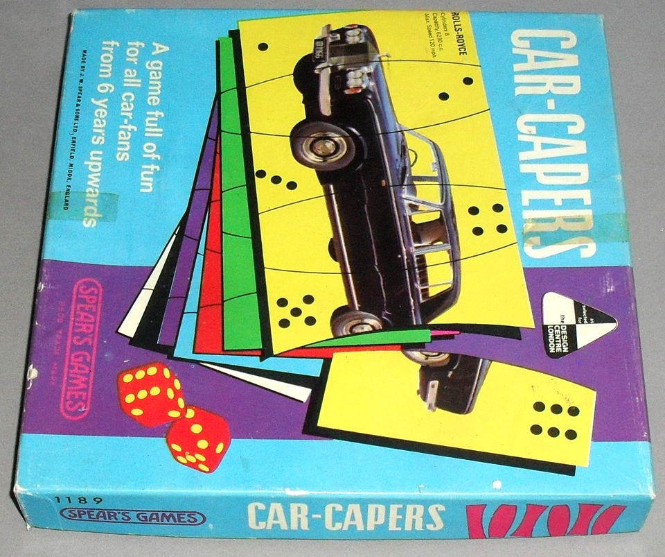 Car Capers Board Game Spears Classic Matching Strategy 1960s COMPLETE ...