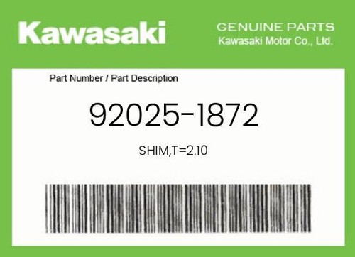 Kawasaki Genuine Shim,T=2.10 - 92025-1872 | eBay