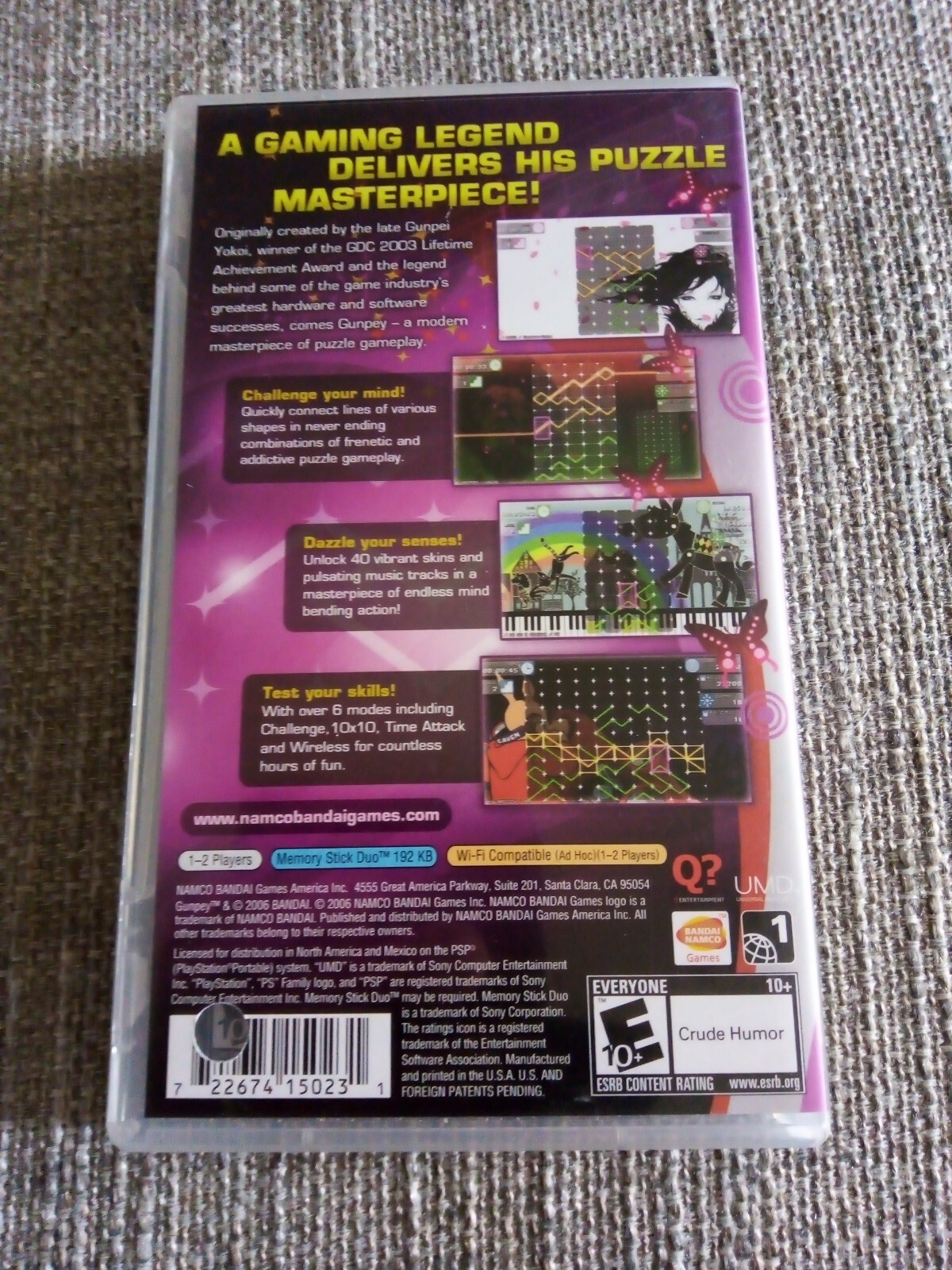 Gunpey (Sony PSP, 2006) Puzzle Game -US Import- 3296580803194 | eBay