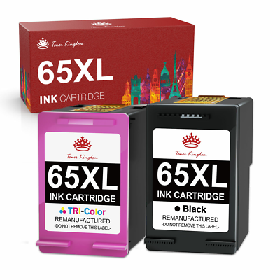 2Pk 65XL Ink Cartridge For HP 65 XL DeskJet 3720 3772 All-in-One ENVY ...