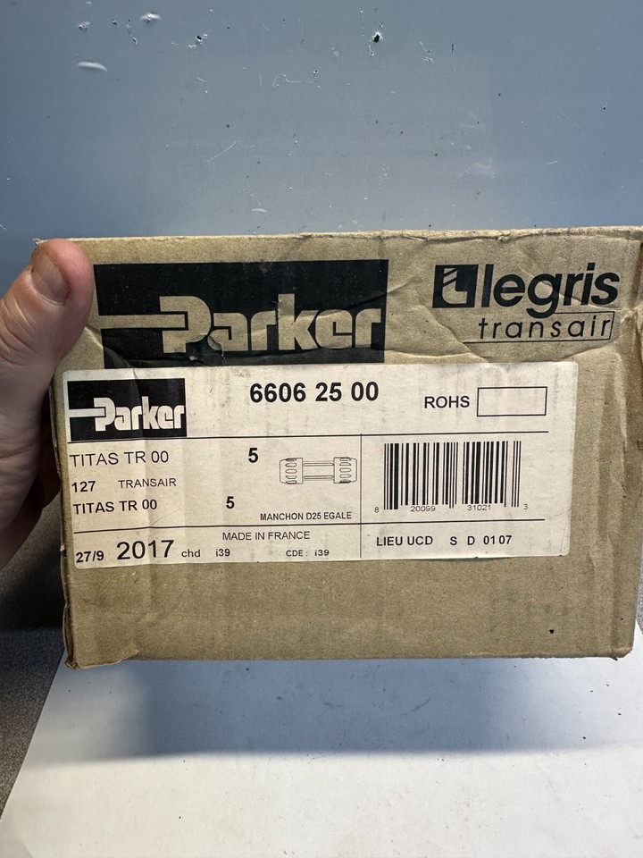Parker Transair 6606 25 00 Strait Union Pipe Fitting 1"/25mm (LOT OF 5 ...