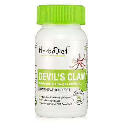 Devil's Claw Extract Capsules 10:1 STRONG Effective Joint Pain Relief ...