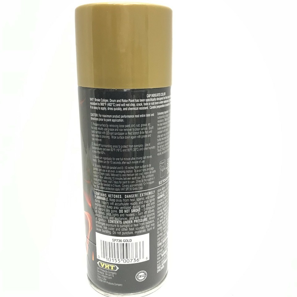 VHT SP736 GOLD Brake Caliper Paint, Calipers, Drums, Rotors Paint ...