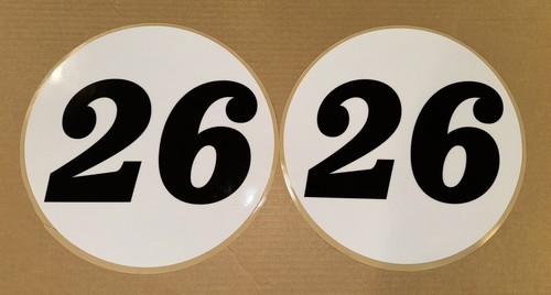 Number 26 Meatball Race Car Vinyl Decals (2x) 12in Laminated Weather ...