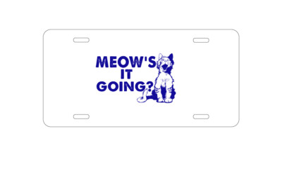 Aluminum License Plate - - Meow's It Going? | eBay