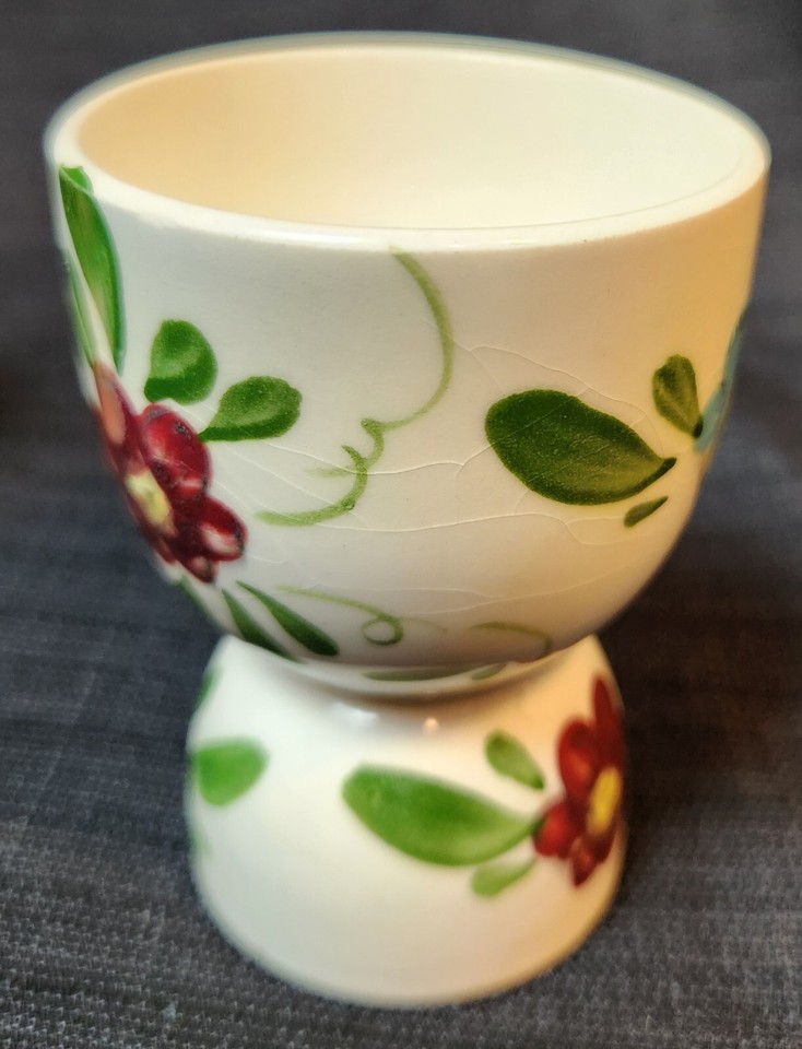 2 Vtg. 1960's Double Egg Cups Japan Hand Painted Rooster/Chicken ...