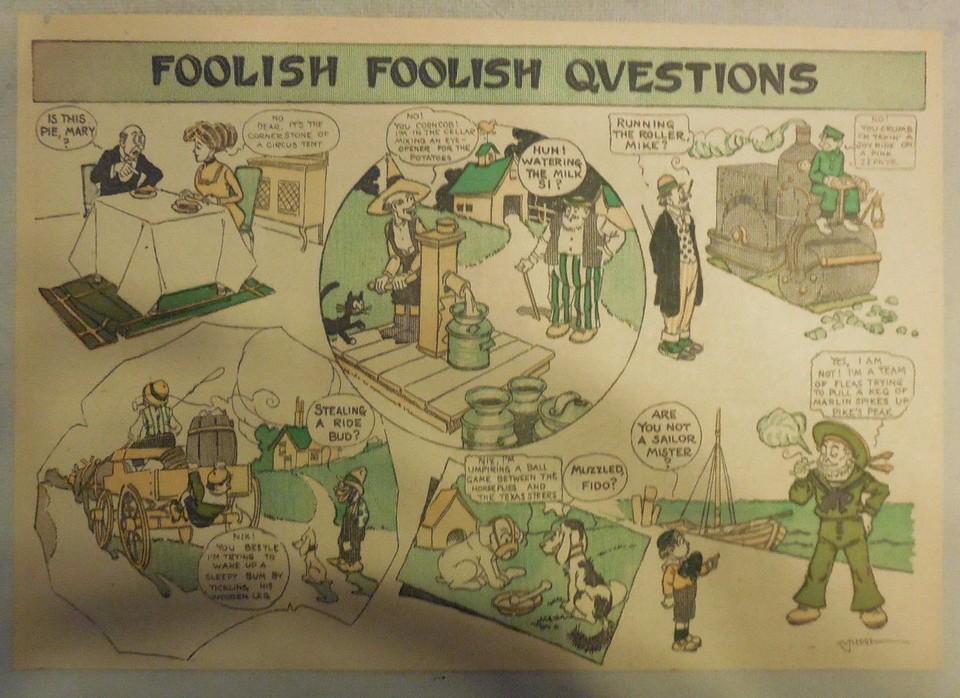 Foolish Foolish Questions from 1905 Half Page Size! | eBay