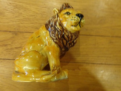 ROSENTHAL NETTER HAND PAINTED CERAMIC LION FIGURINE TRULY VINTAGE 8 x 8 ...
