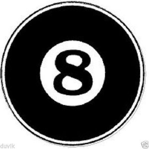 8 (EIGHT) BALL LARGE STICKER / DECAL | eBay