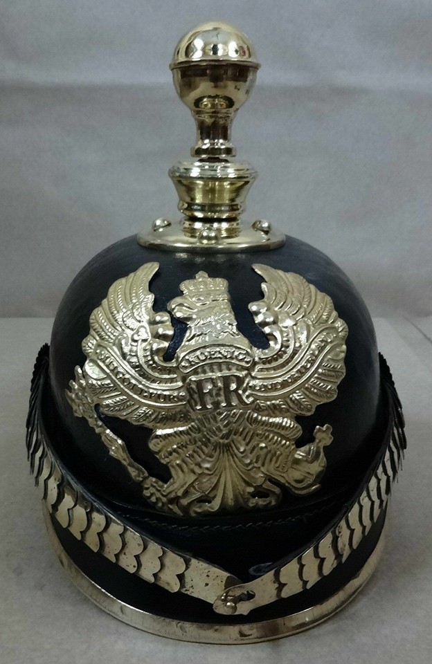 German Prussian Officer Pickelhaube Leather Helmet : Prussian Artillery ...