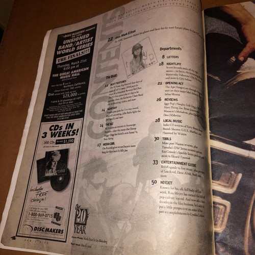 Bam Magazine 20th Year #479 1996 Bammies Sadcore-Iggy Pop-Russ Meyer ...