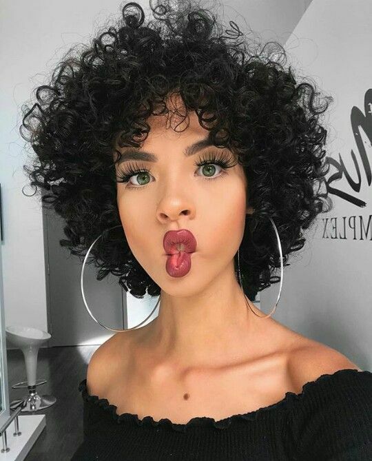 Short Peruvian Curly Human Hair Wigs with Bangs Kinky Curly Afro Wigs ...