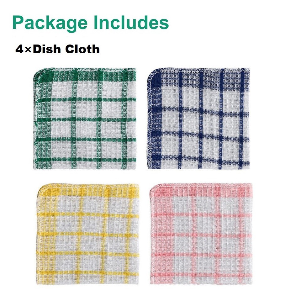 16pcs Kitchen Dish Cloths for Washing Dishes Cleaning Cloth Absorbent ...