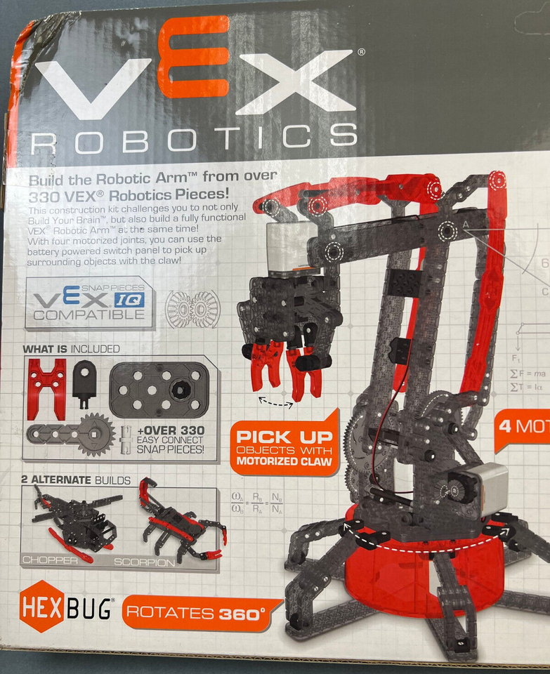 Hexbug VEX Robotic Arm Motorized 2 Alternate Builds Stem Starter Set | eBay