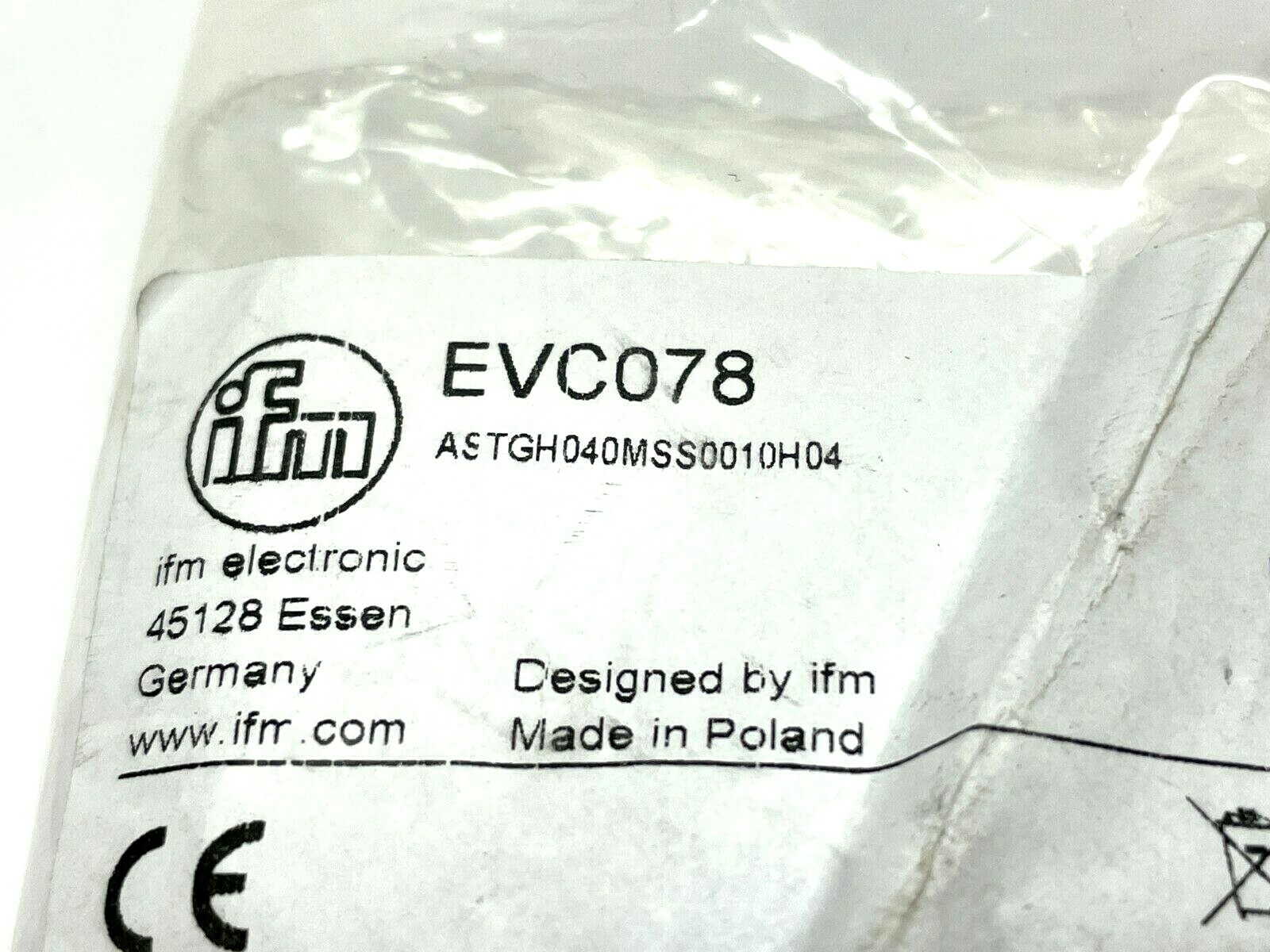 IFM EVC078 Male Cordset 10m Length M12 Connector ASTGH040MSS0010H04 | eBay