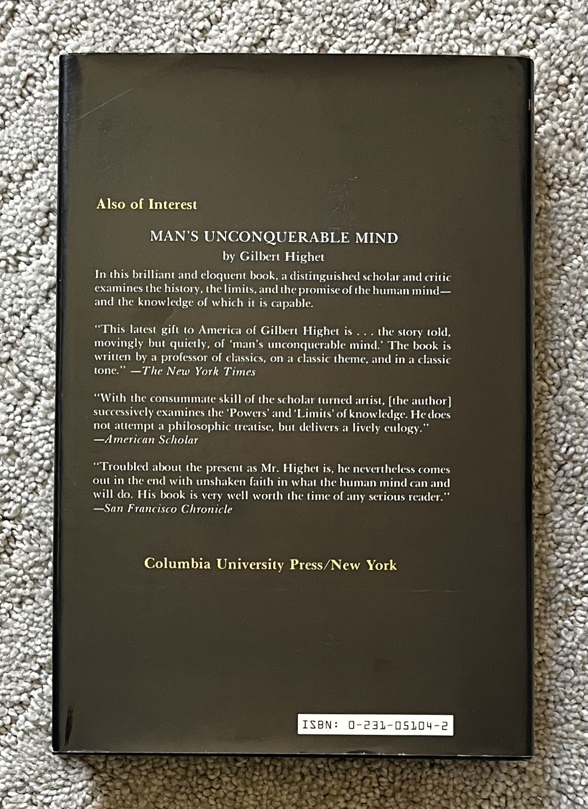 Classical Papers of Gilbert Highet by Gilbert Highet (1984, Hardcover ...