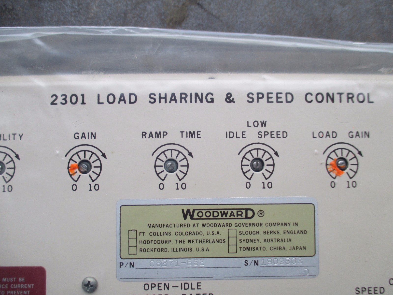 2301 Woodward Load Sharing Module & Speed Control for EG3P Governor ...