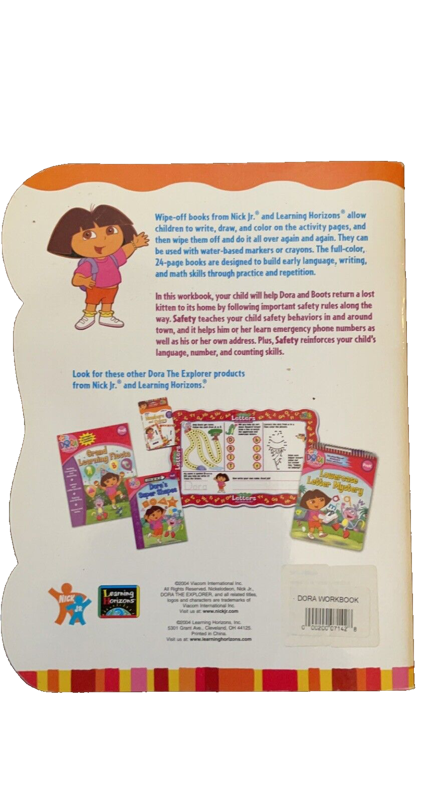 Dora the Explorer Safety : Wipe-off Workbook by Learning Horizons Staff ...