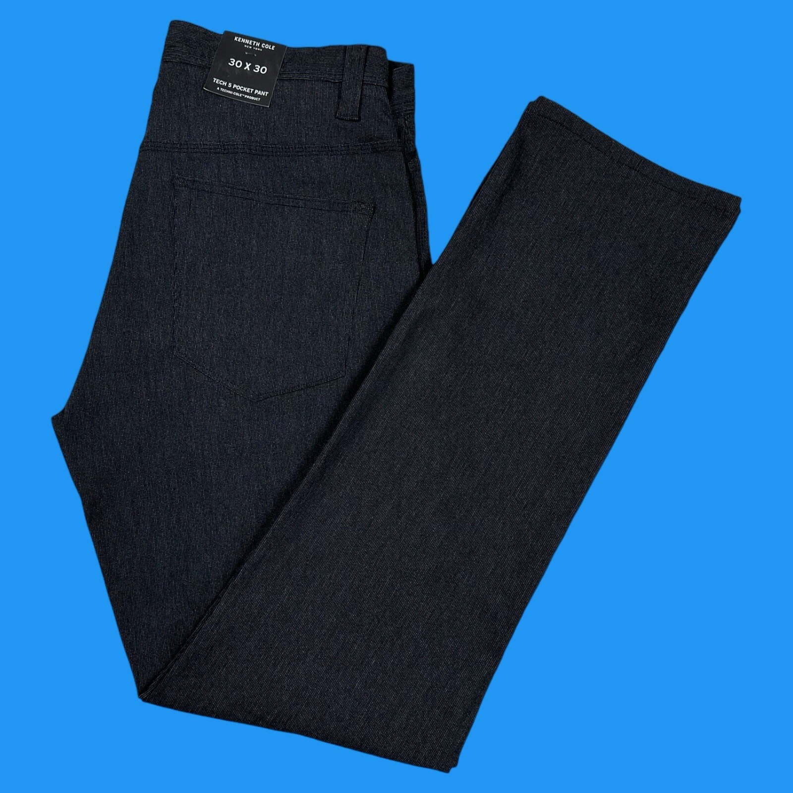 Kenneth Cole Reaction Mens Size 30x30 Mobility Slim Fit Gray Tech 5 ...