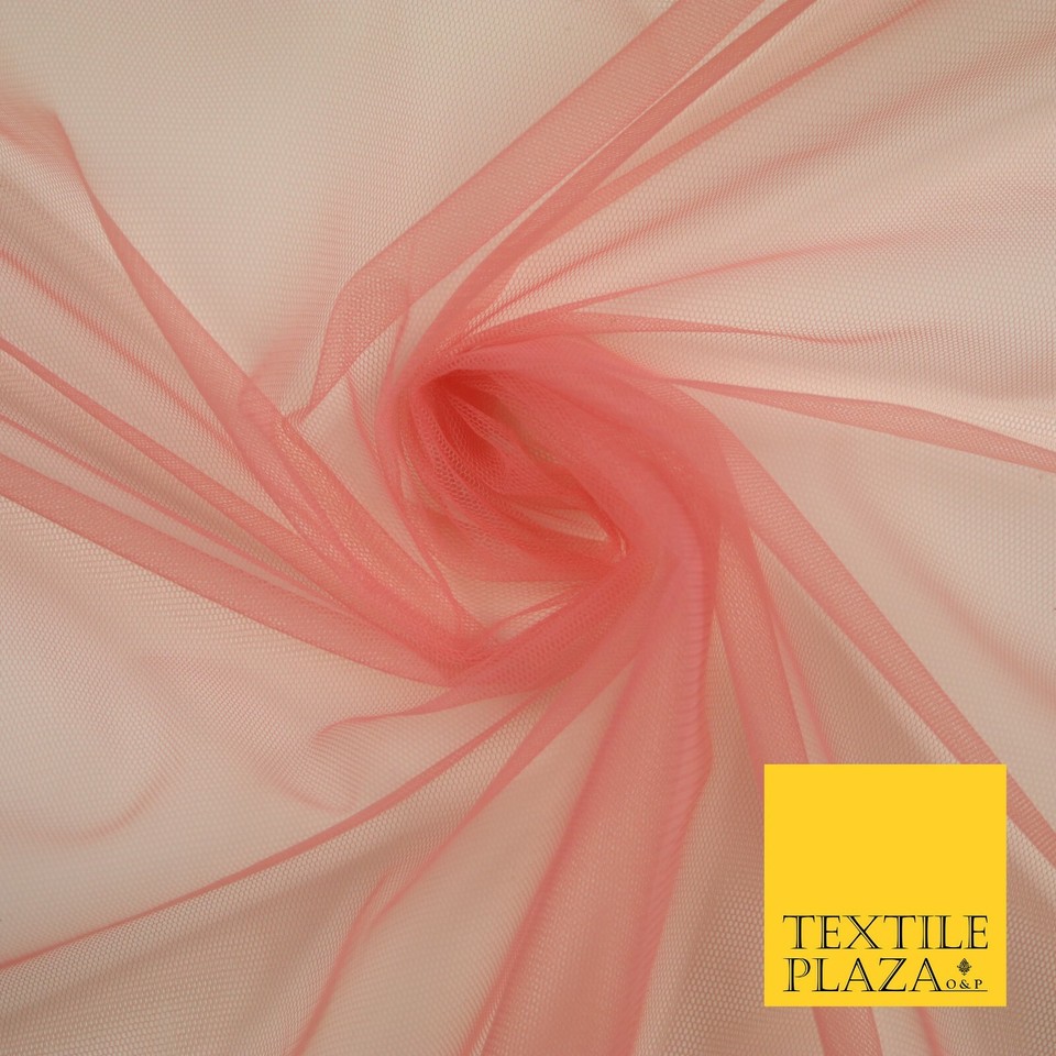 OVER 90 COLOURS - Soft Plain Sheer Tulle Net Fabric Tutu Fairy Veil ...