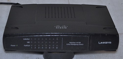 CISCO LINKSYS MODEL EZXS88W 10/100 8 PORT SWITCH & POWER SCHOOL SURPLUS ...