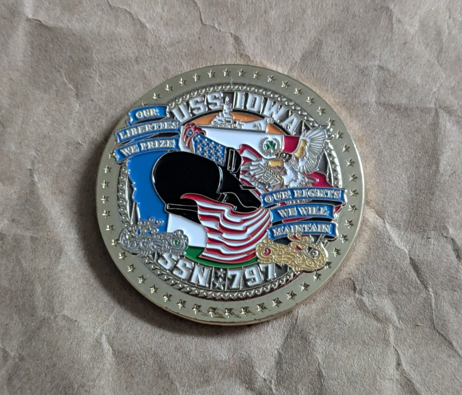 USS Iowa SSN 797 US Navy Virginia Class Submarine Challenge Coins | eBay