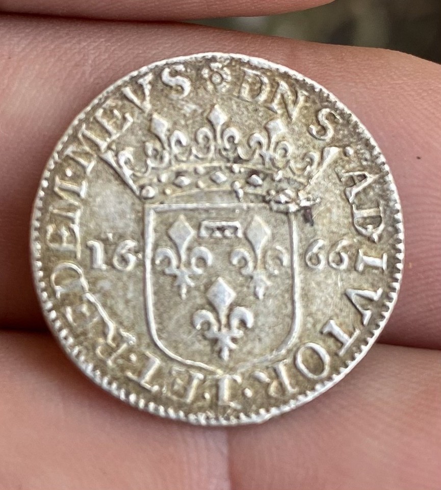 France.French States Anne Marie Louise 1/12 Ecu 1666 Silver | eBay