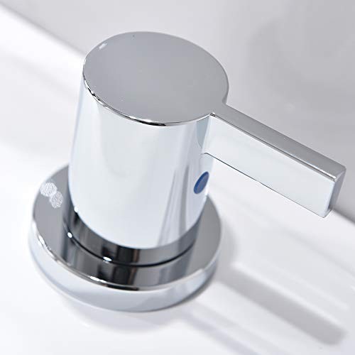 Widespread Bathroom Sink Faucet, 3 Hole 8 Inch Modern Chrome Finish ...