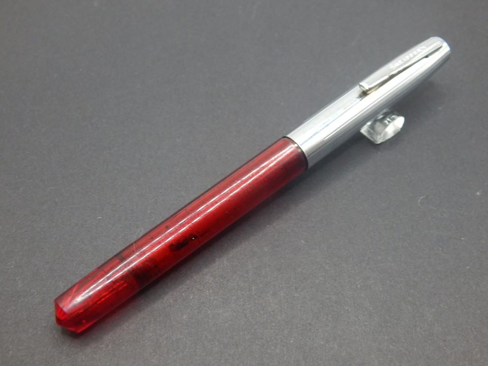 Vintage Sheaffer Translucent Red School Fountain Pen | eBay
