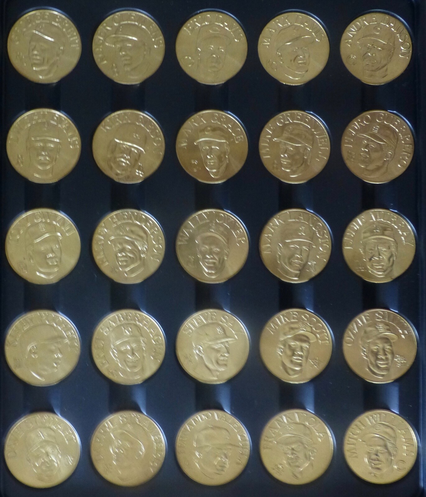 1990 - BANDAI - BASEBALL SPORT STARS COLLECTOR 25 COIN SET - COA ...