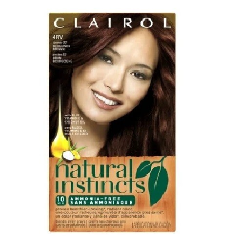 Clairol Natural Instincts Hair Color 4RV Burgundy Brown | eBay
