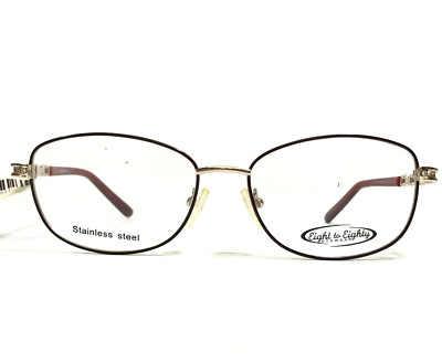 Eight to Eighty Eyeglasses Frames PHYLLIS BURGUNDY Red Gold Wire Rim 54 ...