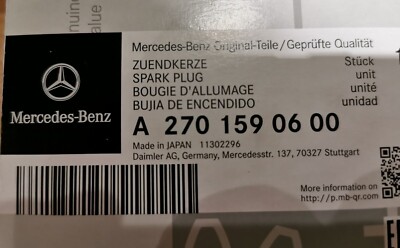 Brand New Genuine Mercedes Benz Spark Plugs A2701590600 X1 C E GLA SLC ...
