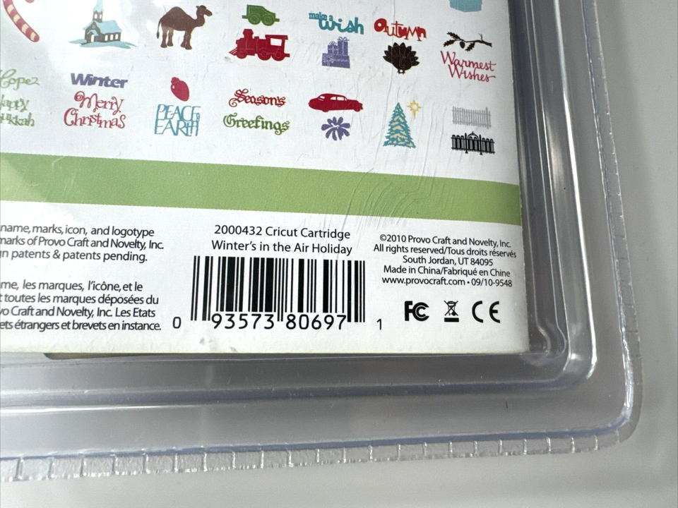 Cricut Sampler Cartridge Winter's In The Air Holiday 2000432 NEW SEALED ...