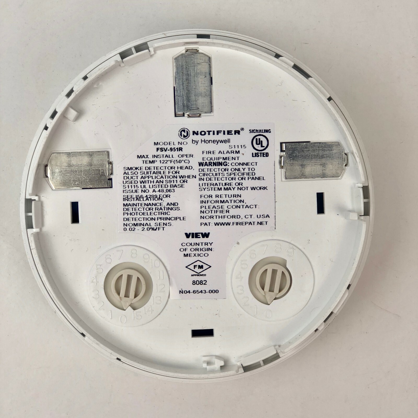 (NEW) NOTIFIER FSV-951R - PHOTOELECTRIC SENSOR HEAD W/ REMOTE TEST ...