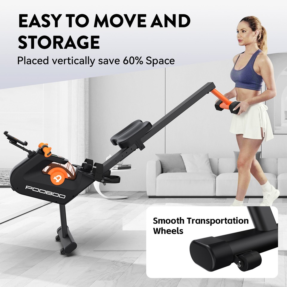 Magnetic Row Rowing Machine Rower 16 Levels Cardio Home Gym Exercise ...