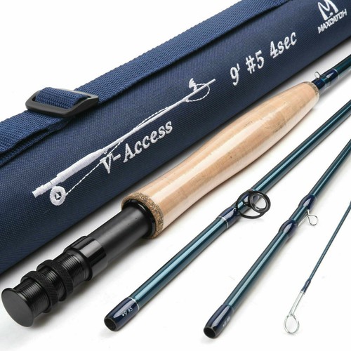 Maxcatch V-Access Fast Action Fly Rod, Graphite,3wt 4wt 5wt 6wt 7wt 8wt ...