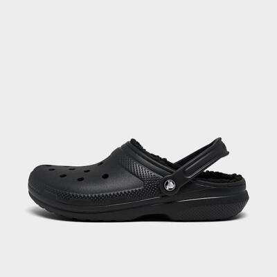 Crocs Men's Classic Fuzz Lined Clog Shoes (Black) - Size 12.0 M | eBay