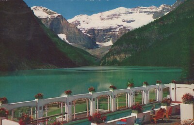 Victoria Glacier Mount Lefroy Canadian Rocky Mountains Chrome Vintage ...