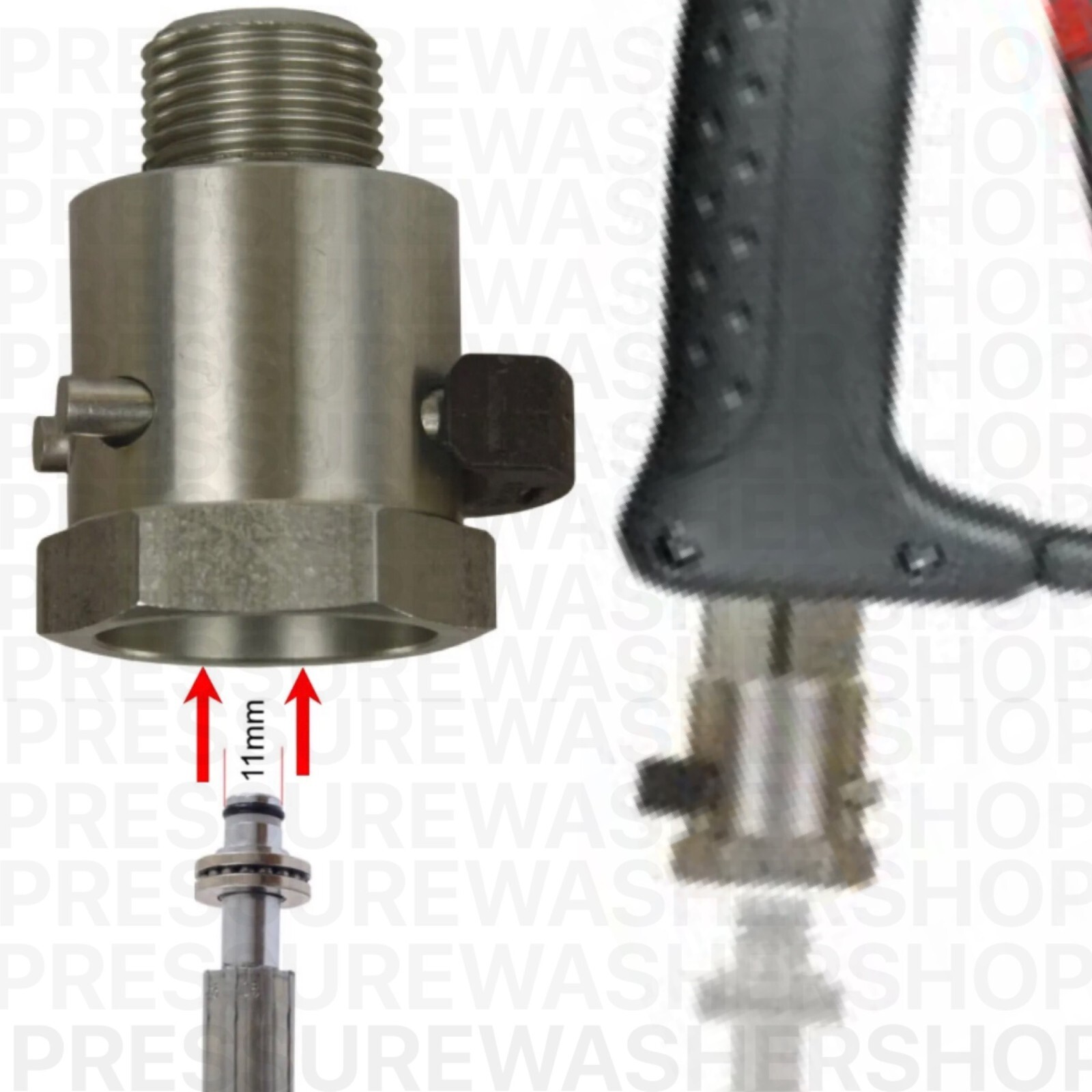 PRESSURE WASHER HEAVY DUTY TURBO NOZZLE LANCE DIRT BLASTER GUN 10 METER ...