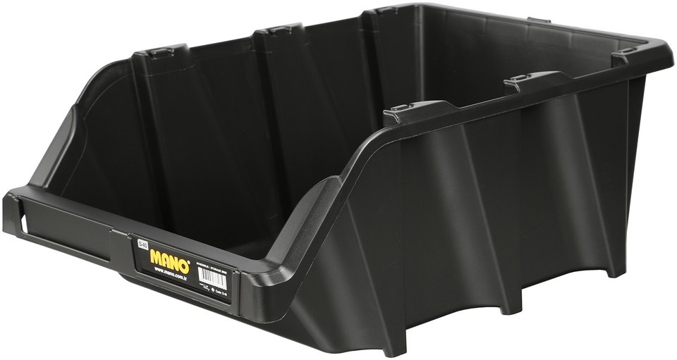 Strong Plastic Stacking Bins Tool Storage Organiser Shelving Industrial ...