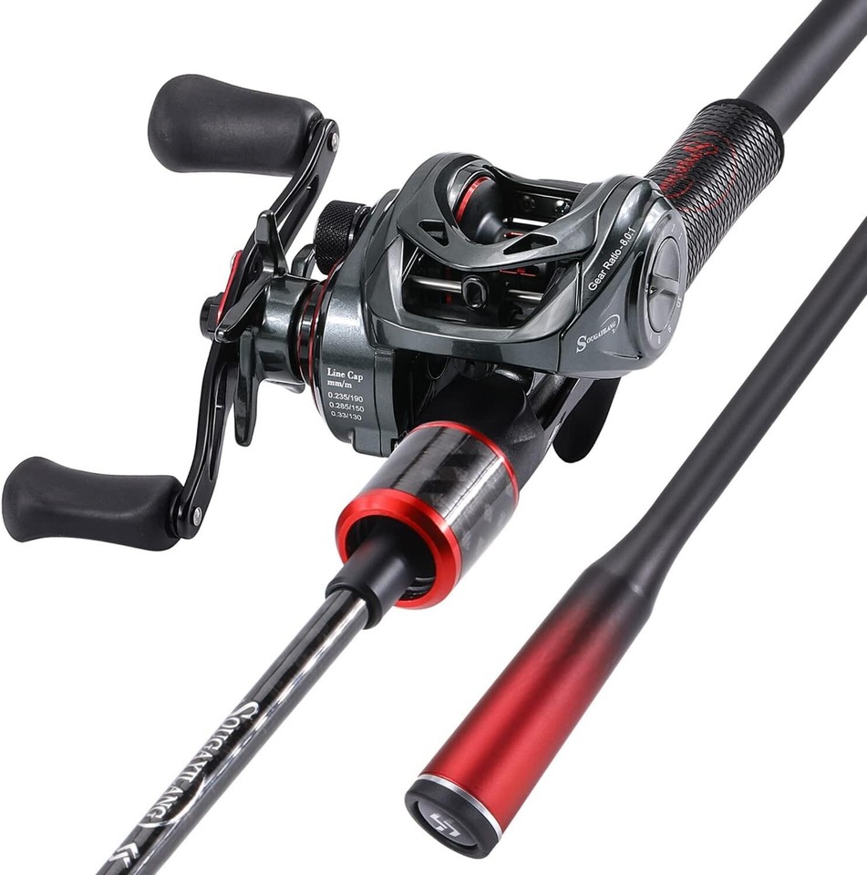 High-Performance 7' Baitcasting Rod and Reel Combo for Bass Fishing ...