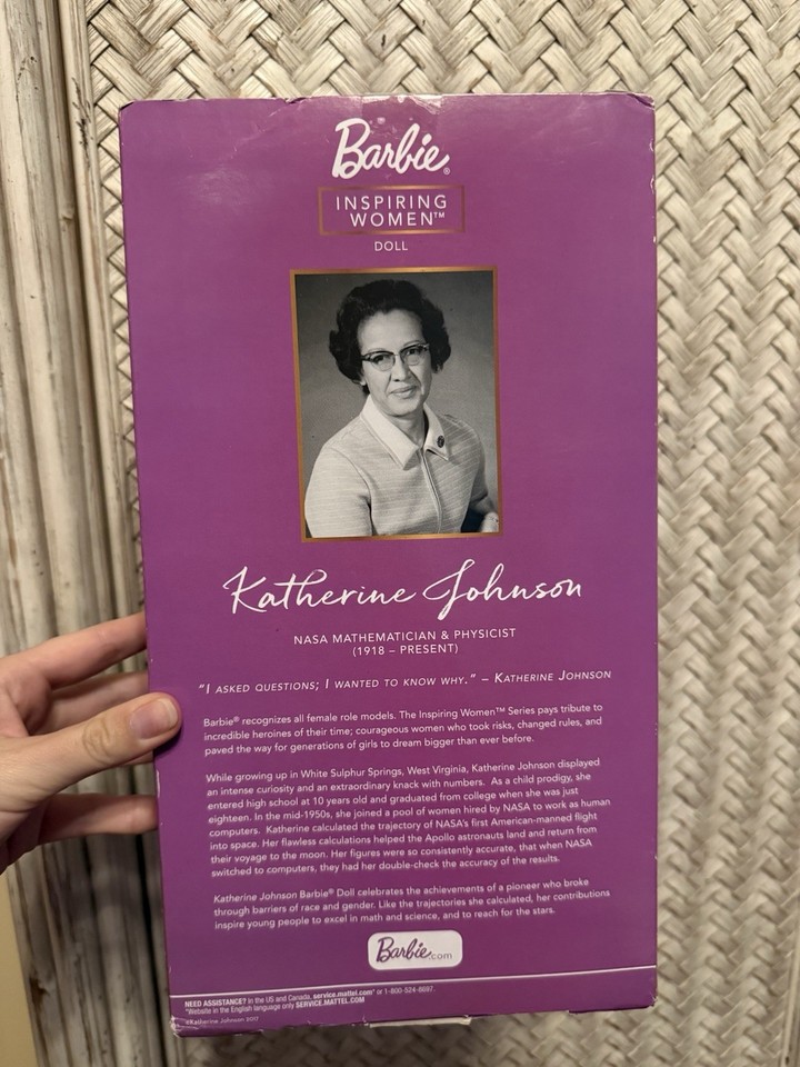 Barbie Signature KATHERINE JOHNSON 2017 Inspiring Women Series Doll ...