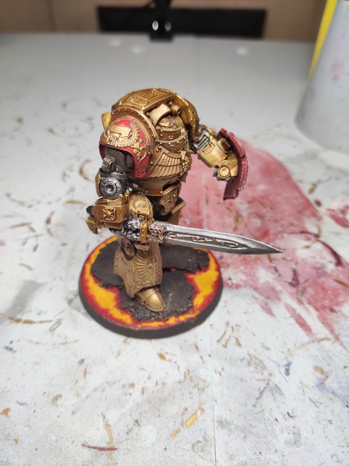 Warhammer 40k Adeptus Custodes Contemptor-Galatus Dreadnought Painted ...