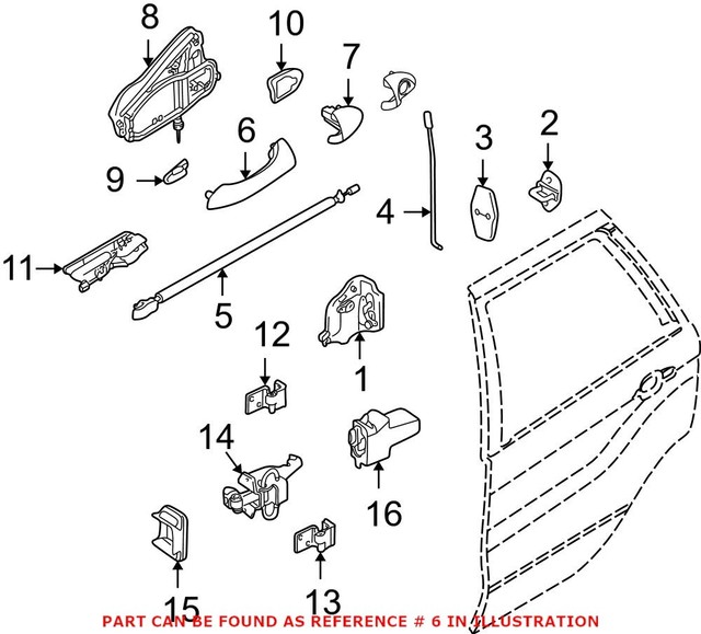 BMW X 5 E 53 Door Handle Outside Left Front Rear 51217002311 ...