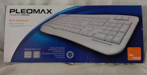Samsung Pleomax PS/2 wired Basic Keyboard White PBK-700W | eBay