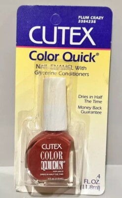 Cutex Color Quick Nail Enamel Polish - Plum Crazy 38 - 0.4 oz | eBay