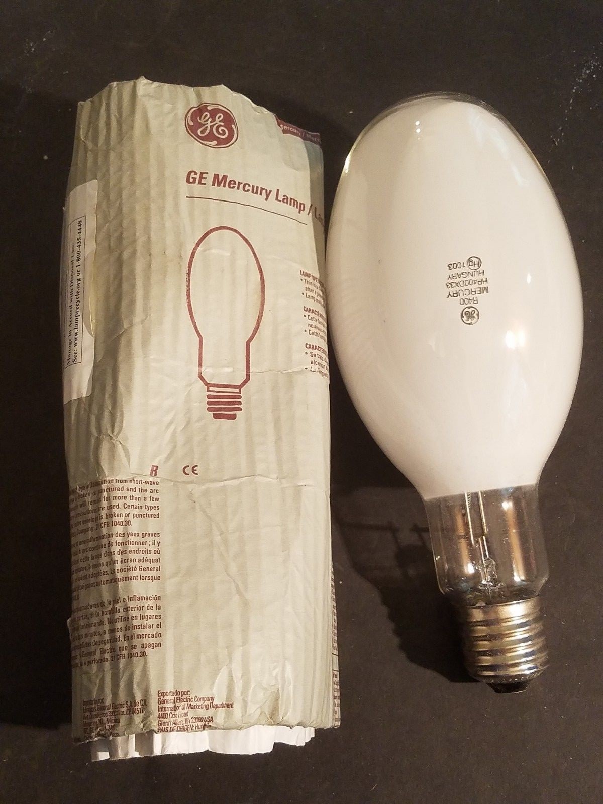 NEW GE Mercury Lamp R400 HR400DX33 Mogul Base Ballast: H33 0301 | eBay