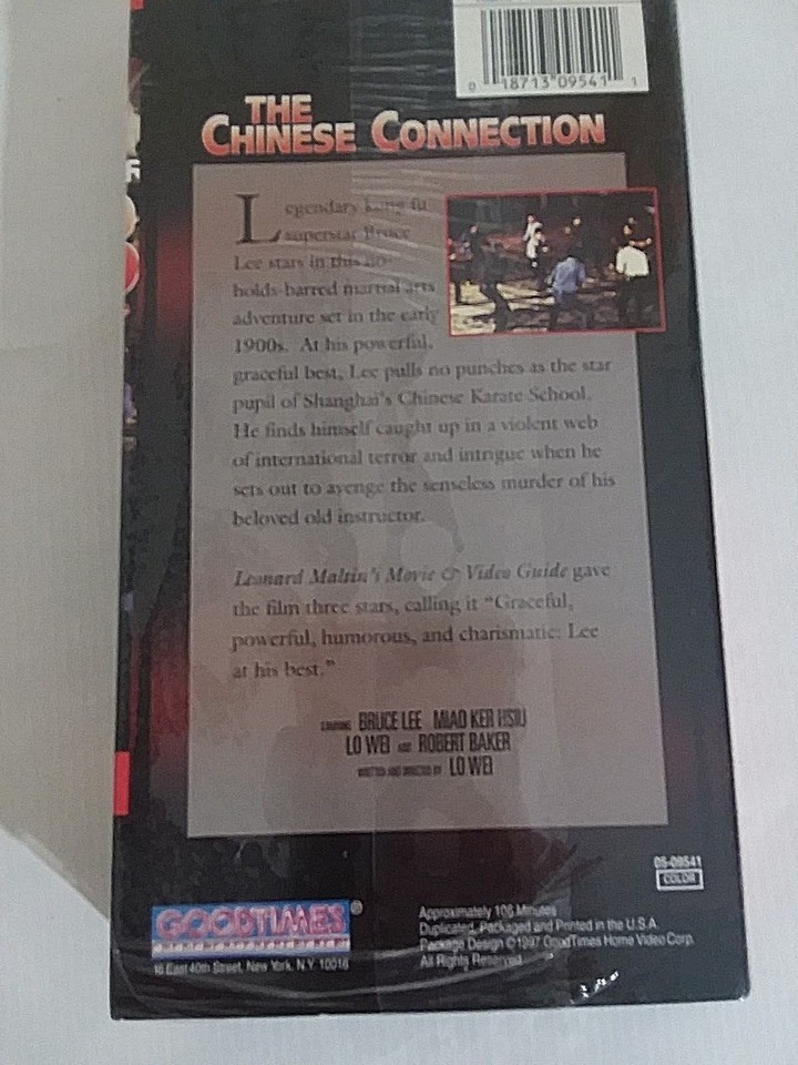 bruce lee the Chinese connection vhs new sealed | eBay