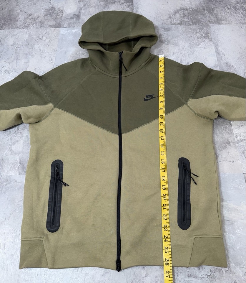 Nike Tech Fleece Sweatshirt Jacket Windrunner Full Zip FB7921-278 Olive ...
